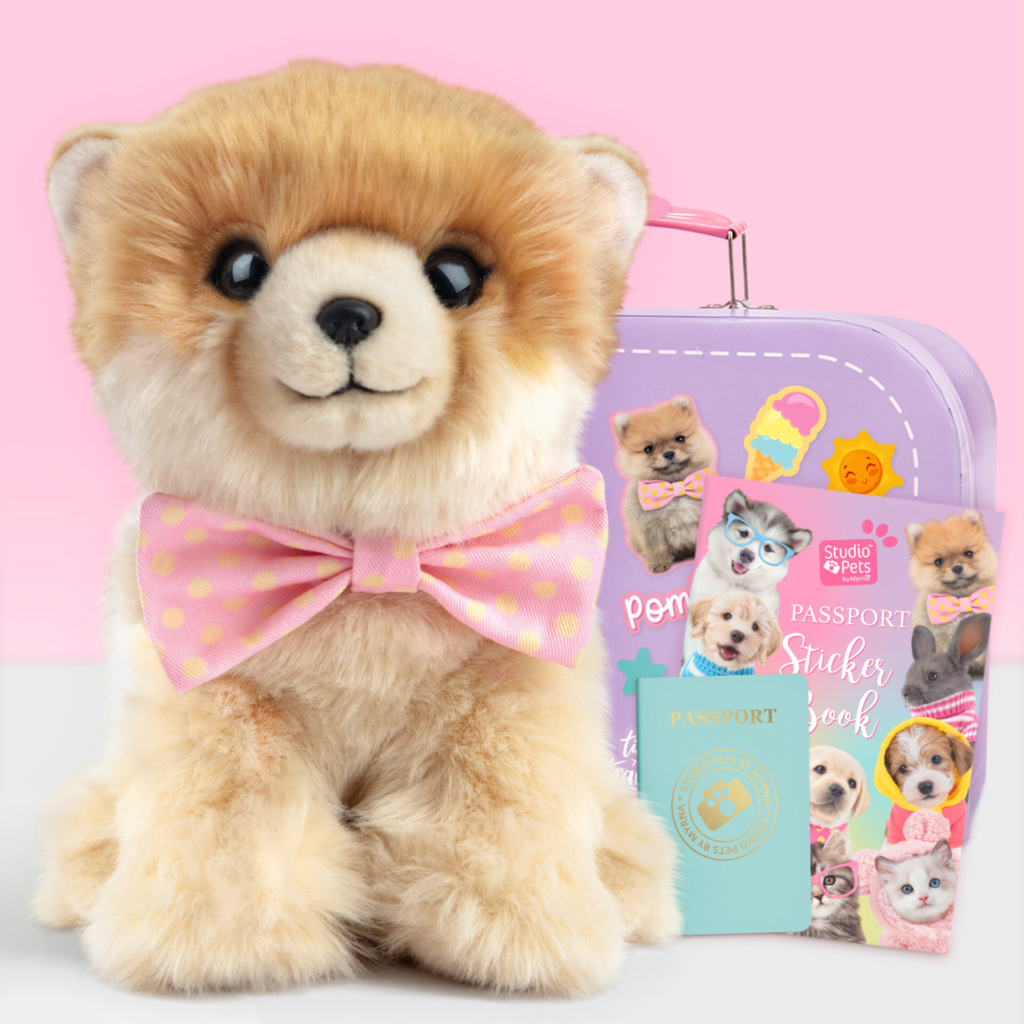 Pluche knuffelhond Pomeriaan PomPom 23cm - Studio Pets